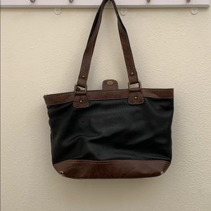 b.o.c. | Bags | Boc Vinyl Purse Black Brown | Poshmark